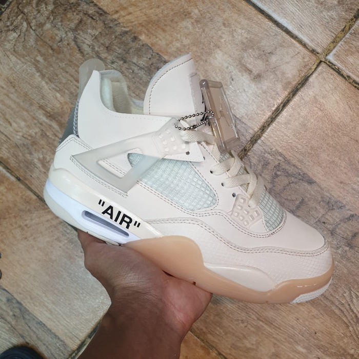 Jual PUSAT SEPATU OFF WHITE X AIR JORDAN 4 SP SAIL RUNNING SNEAKERS ...