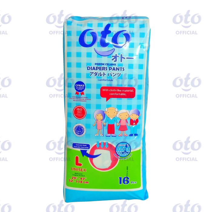 Jual Dewasa-Diaper- Oto Diapers Pants / Popok Dewasa Model Celana Ukuran L, Isi 16 Pcs X 6 ...