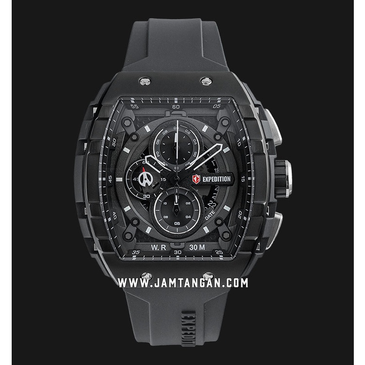 Jual Expedition E 6782 MC RTBBAGR Chronograph Men Grey Dial Dark Grey ...