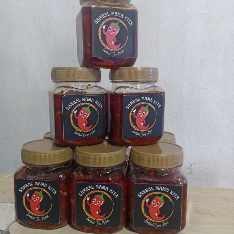 Jual Sambal Kemasan Botol 200gr, Sambal Cumi, Sambal Teri Medan, Sambal ...