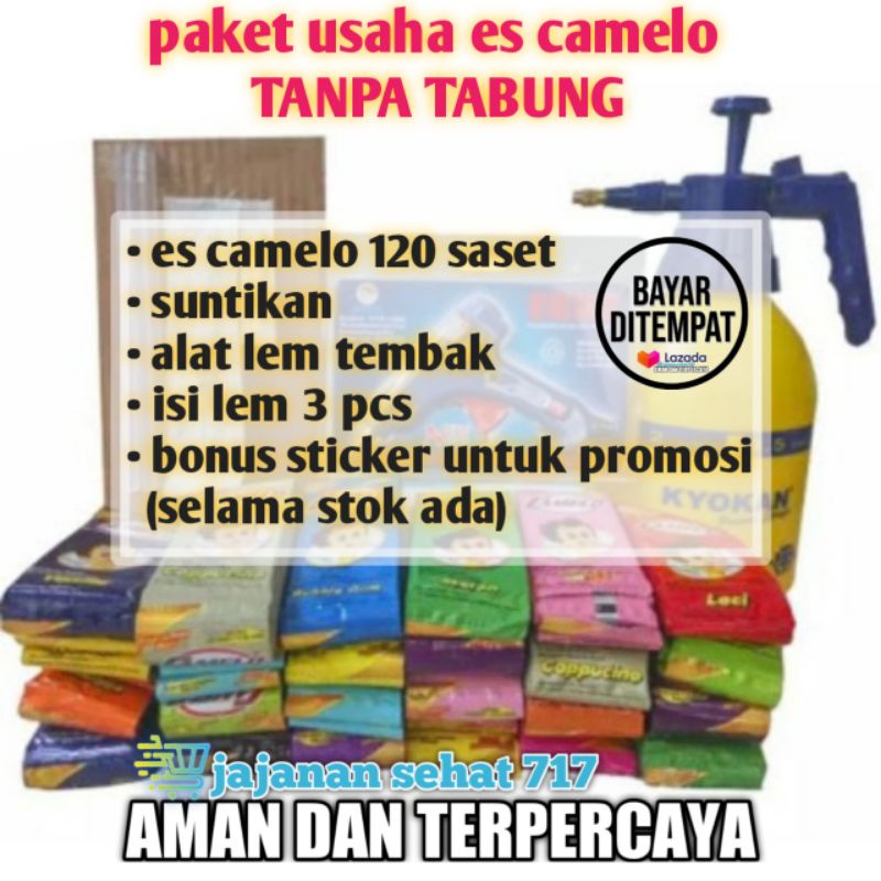 Jual paket hemat komplit es camelo modal kecil untung besar | Shopee ...