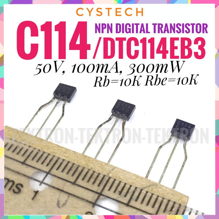 Jual Transistor C114 DTC114EB3 DTC114 NPN Digital Tr CYSTECH | Shopee Indonesia