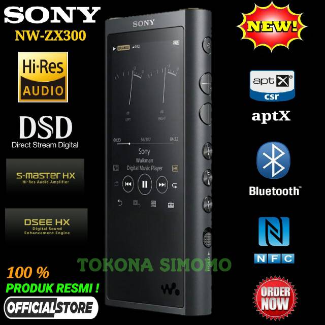 Jual Sony NW ZX300 Hi-Res Walkman 64GB Digital Music Player Original ...