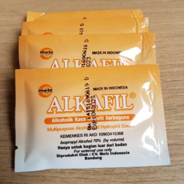 Jual Alkafil - kasa hidrofil kandungan alkohol isopropil 70% | Shopee ...