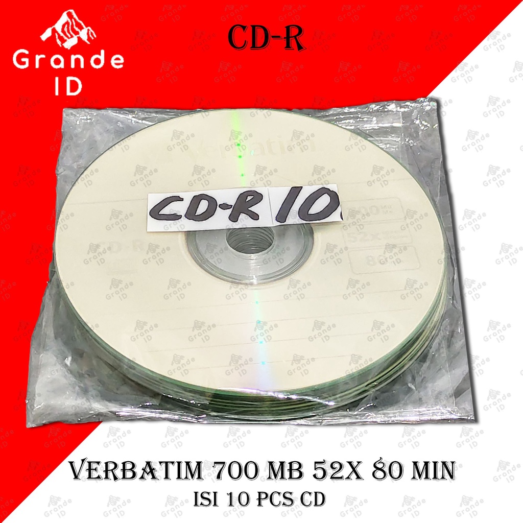 Jual CD-R VERBATIM 700 MB CD KOSONG CD BLANK ISI 10 PCS | Shopee Indonesia