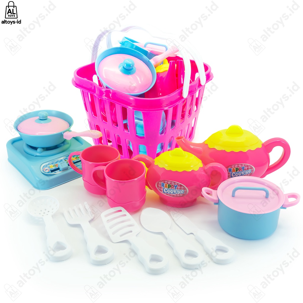 Jual Happy Cooking Mainan Anak Cewek Keranjang Masak Masakan Mainan ...