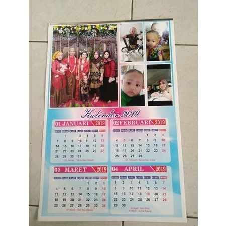 Jual Cetak Kalender Dinding Custom 2026 Klem Seng/Besi Bahan AP 150 gr ...