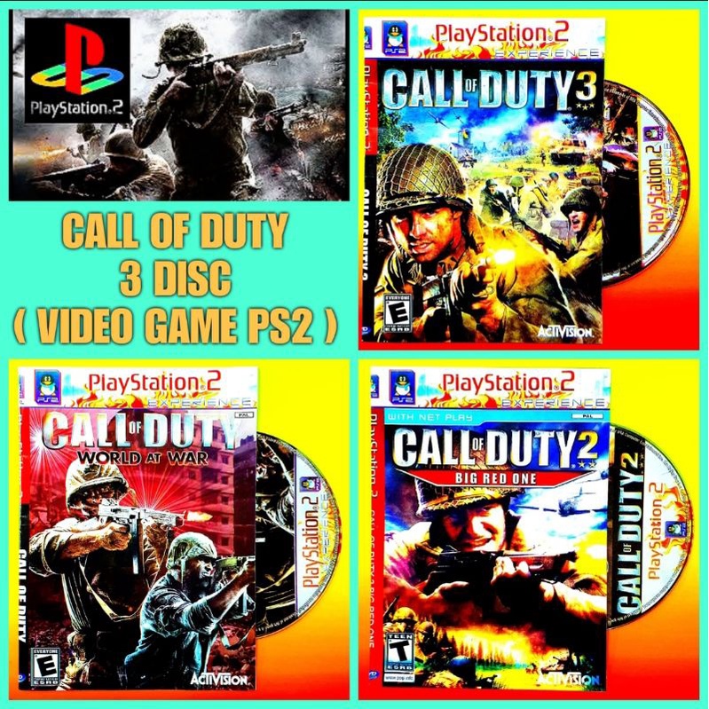 Jual PS2 KASET PS 2 GAME CALL OF DUTY LENGKAP 3 KASET-KASET VIDEO GAME ...