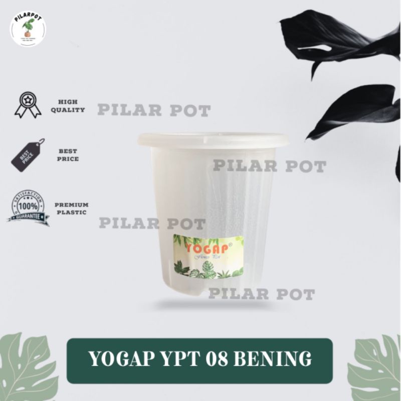 Jual Pot Bunga Tanaman Tinggi Yogap 9,5 Cm YPT 8 Bening Bahan Tebal ...