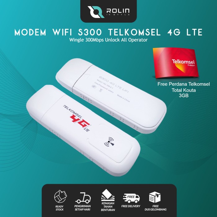 Jual Modem WIFI Wingle S300 Telkomsel 4G LTE 300Mbps dan Kartu ...