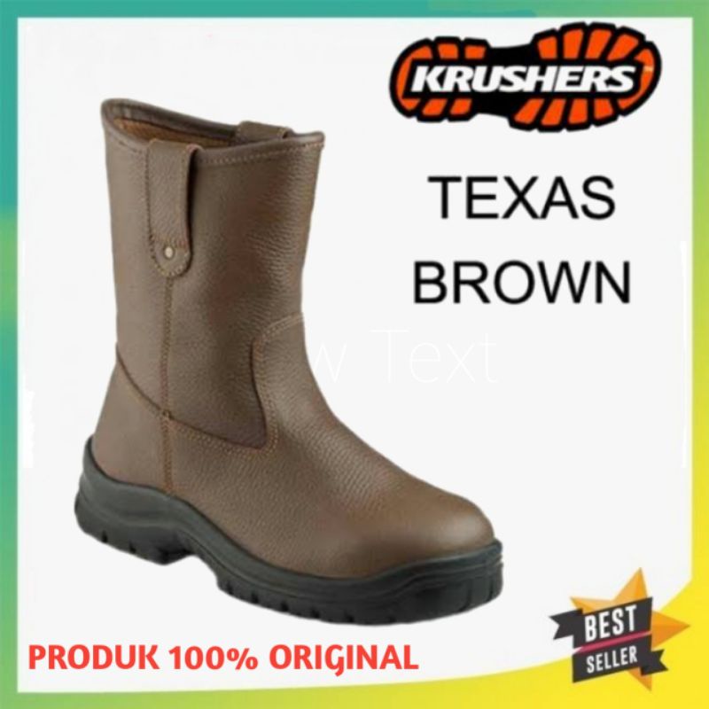 Jual Sepatu Safety Krushers Texas Brown / Safety Shoes Krushers ...