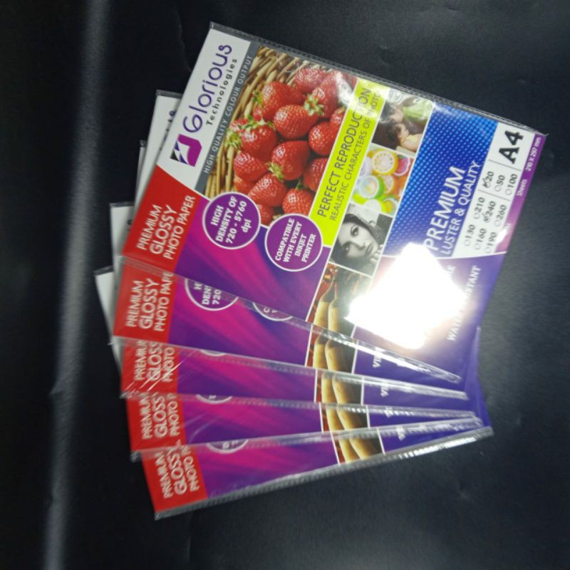 Jual Kertas Photo paper GLORIOUS premium 210 gram isi 20 lembar ...