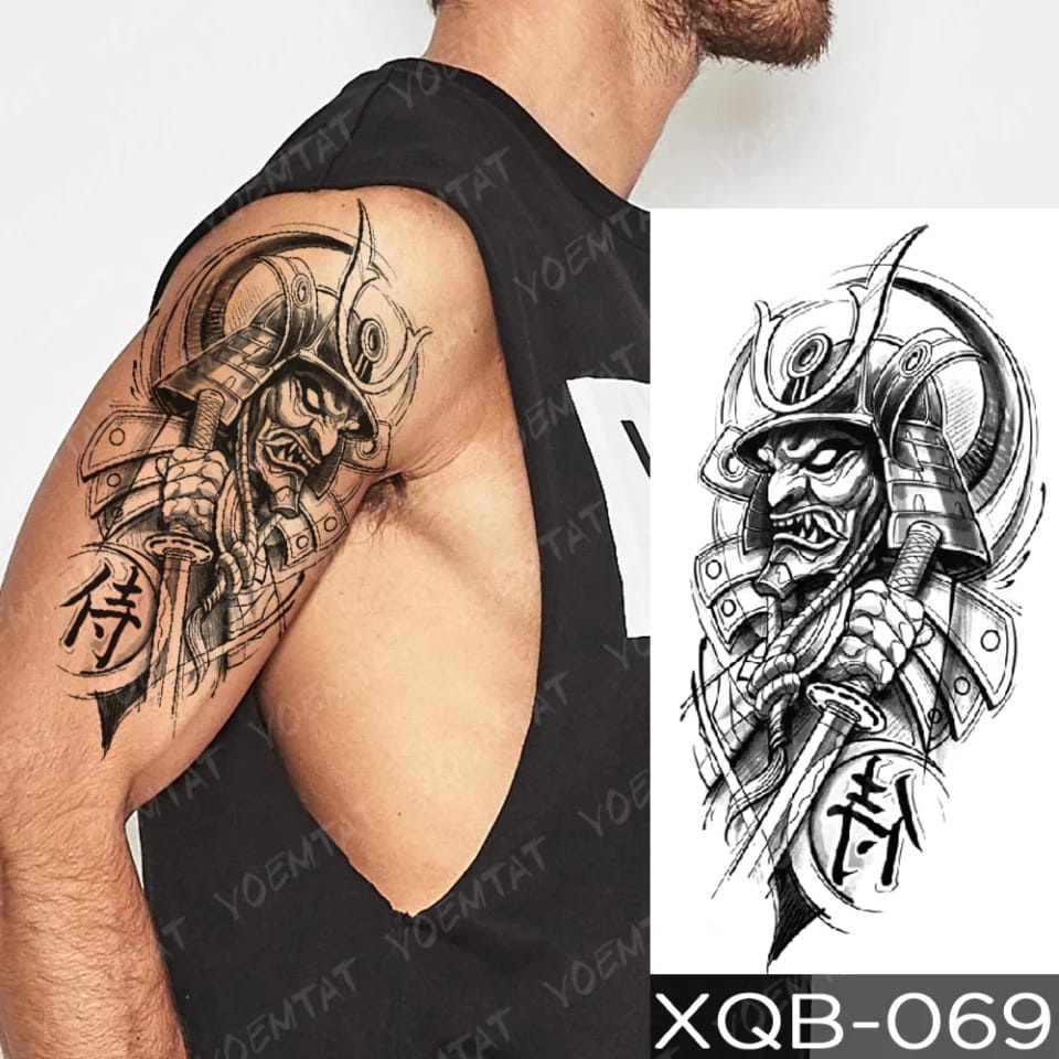 Jual ZARIL TATO BASIC Tato Temporer Tato Temporary Seri XQB 069 SAMURAI ...