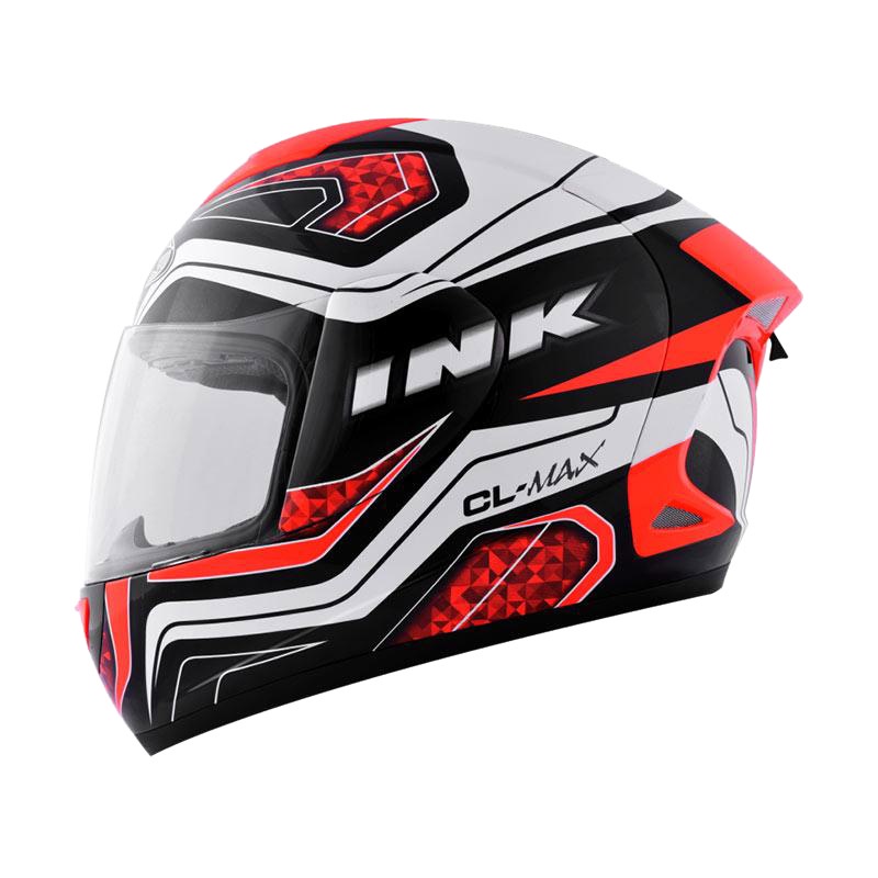 Jual HELM INK CL MAX #5 - BLACK/WHITE/RED FLO | Shopee Indonesia