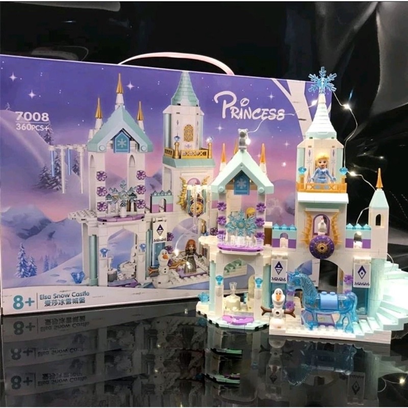 Jual brick chaobao 7008 frozen istana elsa castle kereta kencana ...