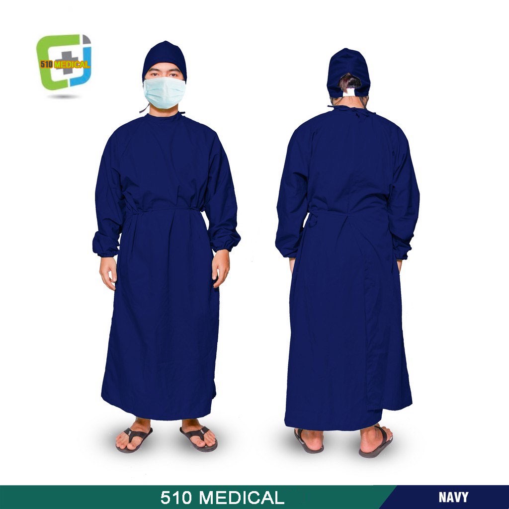 Jual Baju Gown Kedokteran Waterproof // Apd Gown Surgical Bahan Parasut ...