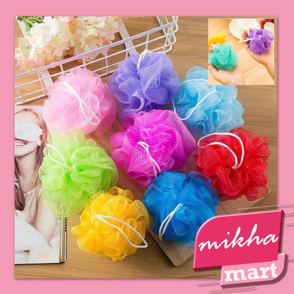 Jual SPONS MANDI JARING / SHOWER NET / JARING Mandi WARNA / BATH PUFF ...