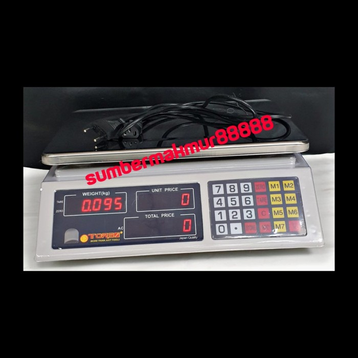 Jual timbangan duduk digital tora 30 kg putih model lama||timbangan ...