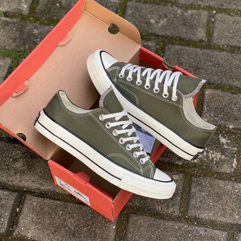 Jual Sepatu Converse 70s Low Olive Green Premium / Converse 70s olive ...