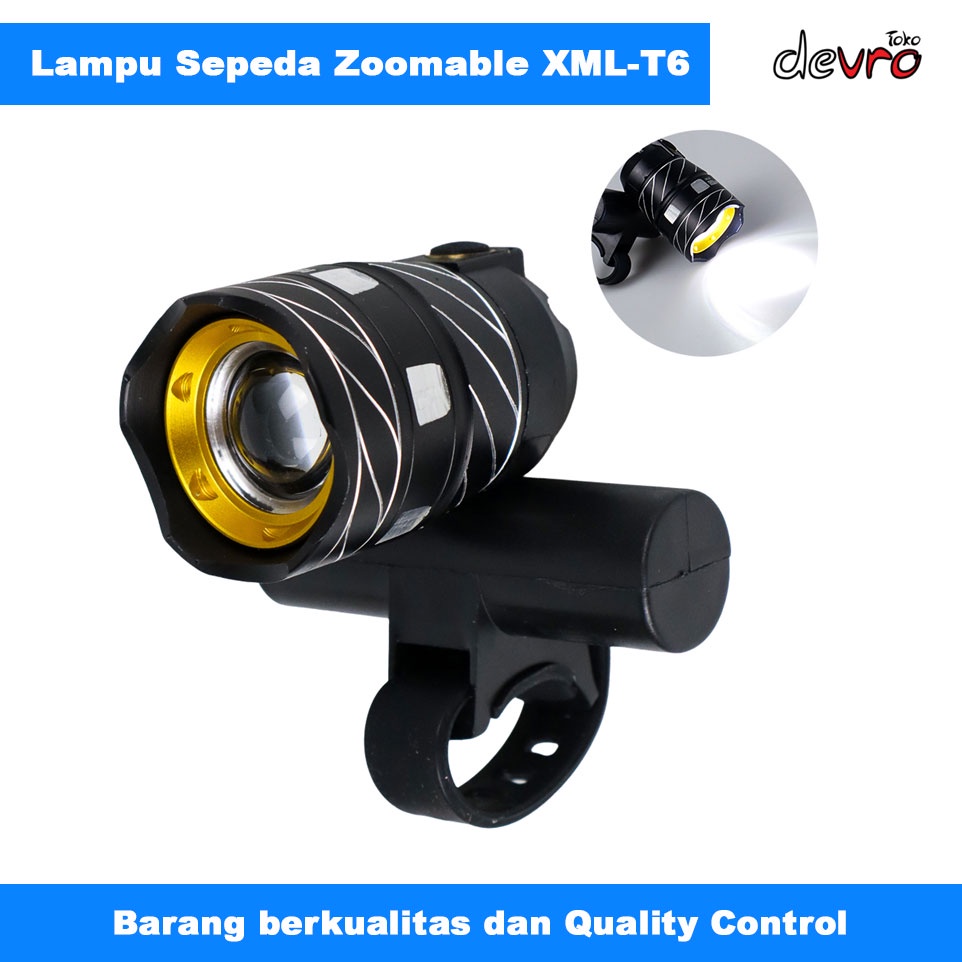 Jual Lampu Sepeda LED Rechargeable Zoomable Bicycle Headlight CREE XML ...
