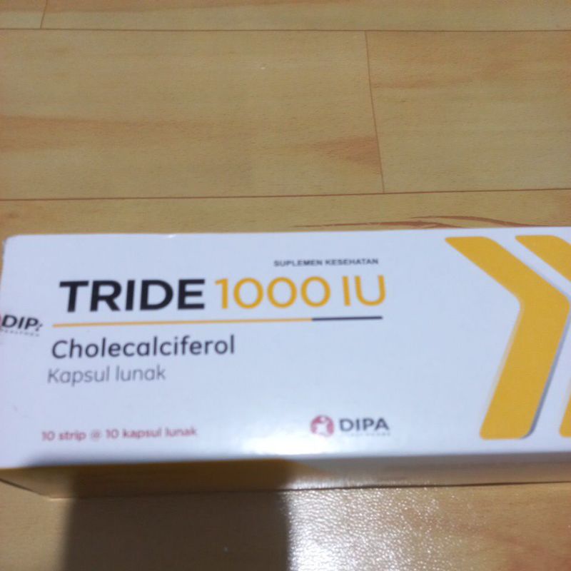 Jual Tride vitamin d3 1000 IU 1 box isi 100 kapsul lunak | Shopee Indonesia