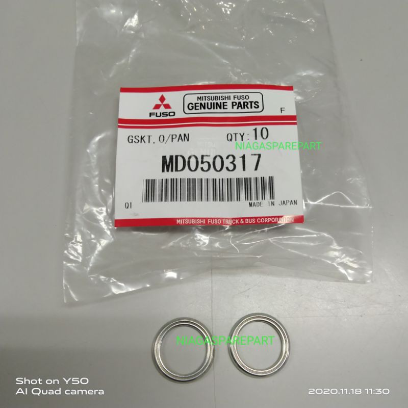 Jual GASKET OLI MESIN 17 - GASKET OIL DRAIN - MD050317 MITSUBISHI ...