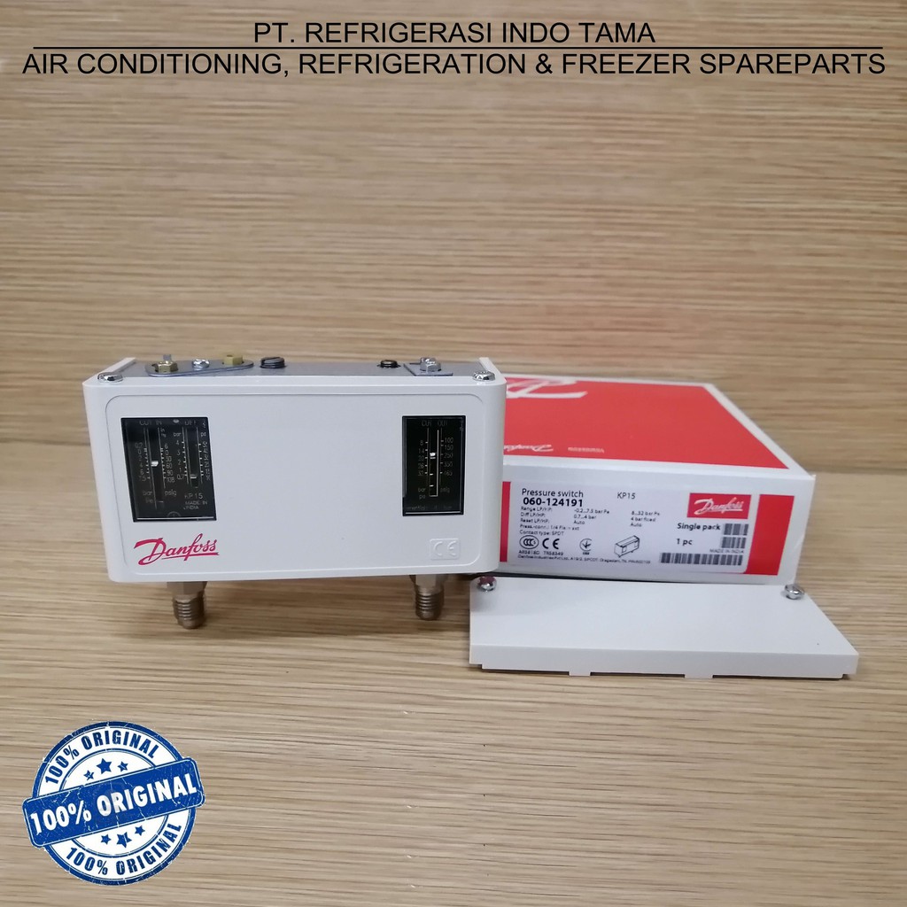 Jual KP15 H - AUTO / L - AUTO ( 060-124191 ) PRESSURE SWITCH DANFOSS / KP 15 -1241 | Shopee ...