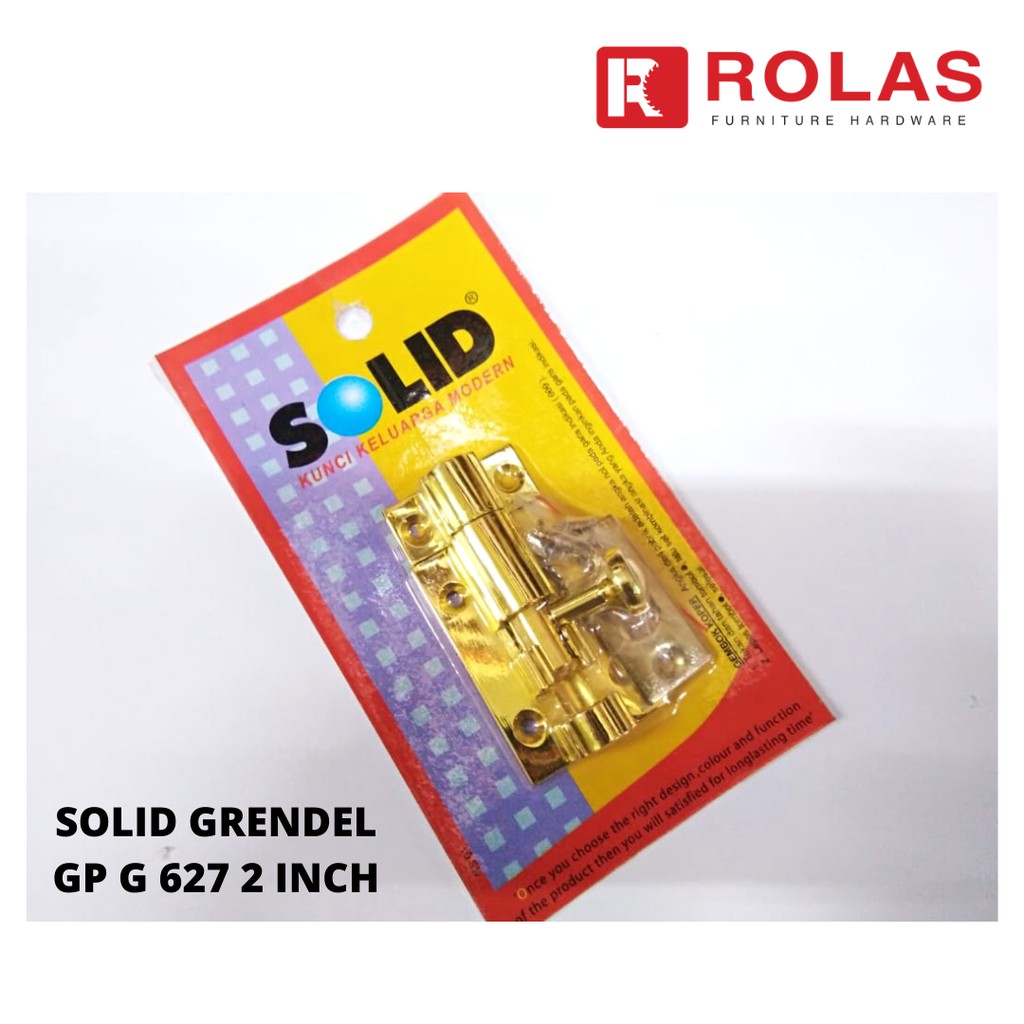 Jual SOLID GRENDEL G 627- 2 INCH / GRENDEL PINTU 2 INCH / SLOT PINTU KECIL / GRENDEL SOLID GOLD ...