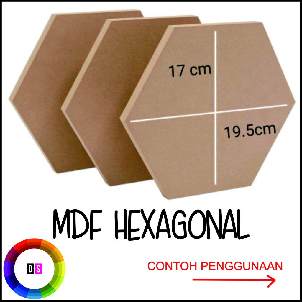 Jual Mdf 6mm hexagonal diameter +-20cm / Papan Kayu MDF bentuk ...