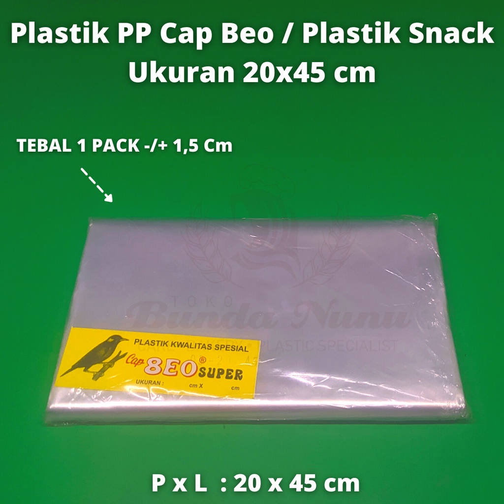 Jual Plastik Snack/ Plastik PP Cap Beo Ukuran 20x45 cm Plastik snack ...