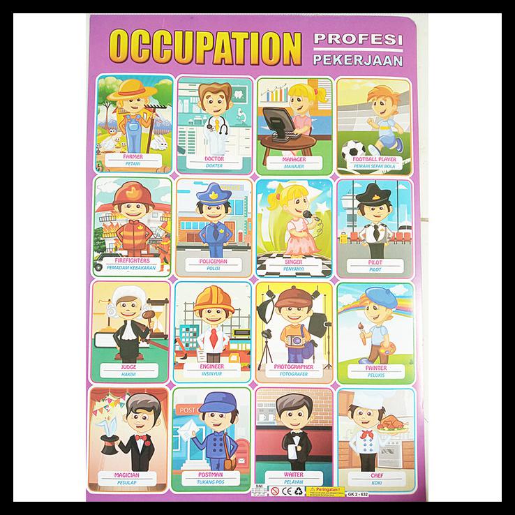 Jual Poster Pengenalan Profesi Poster Profesi Pekerjaan | Shopee Indonesia