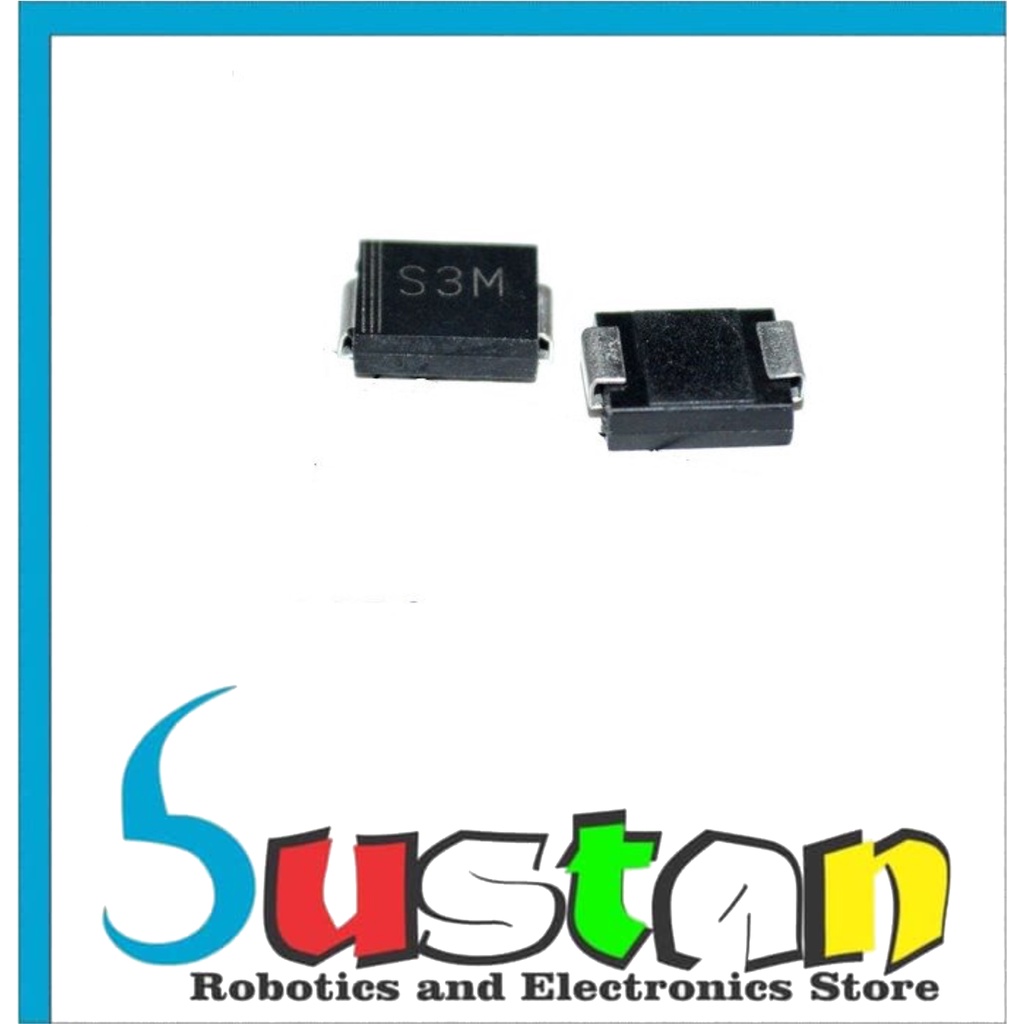 Jual DIODA SMD 1N5408 S3M DIODE RECTIFIER S3M 3A 1000V 5408 DIODA SMD ...