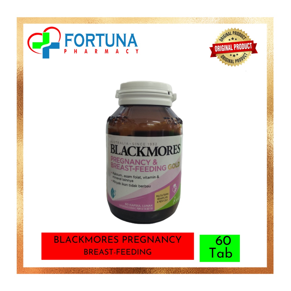 Jual BLACKMORES PREGNANCY & BREASTFEEDING GOLD BOTOL 60 KAPSUL | Shopee ...