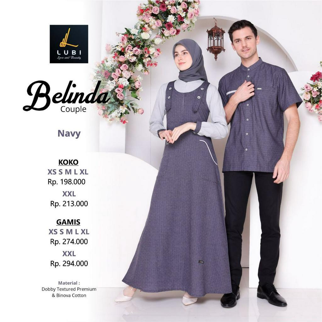 Jual LUBI COUPLE BELINDA GAMIS DAN KOKO TERBARU BAHAN dobby textured ...