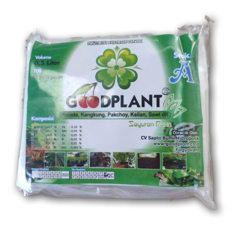 Jual Nutrisi Hidroponik ( AB mix) Goodplant daun 500 ml | Shopee Indonesia