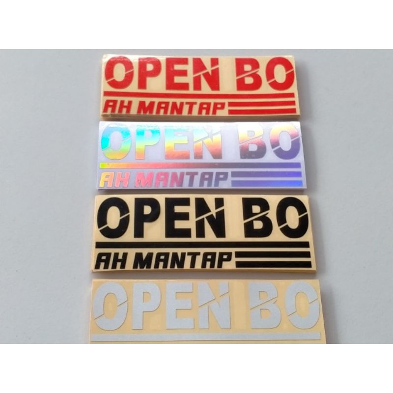 Jual STICKER OPEN BO AH MANTAP CUTTING | Shopee Indonesia