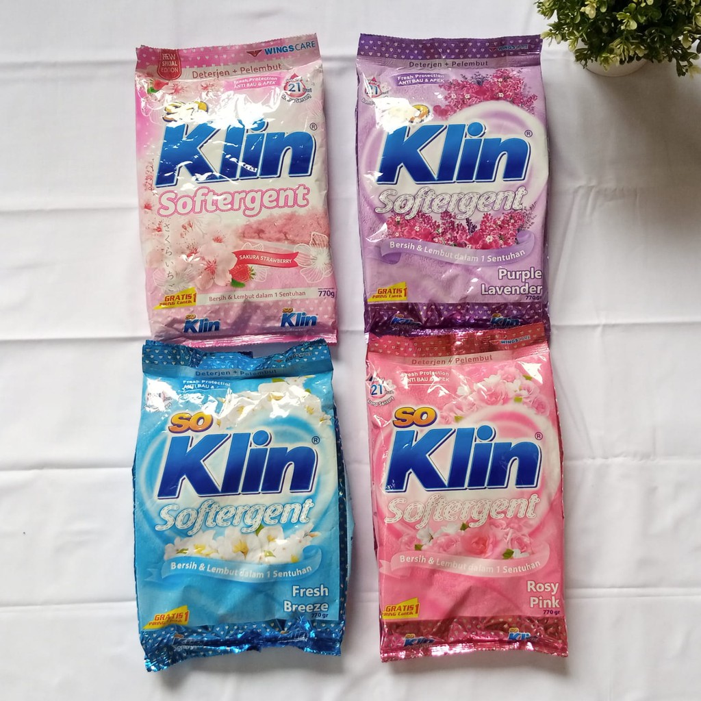 Jual So Klin Softergent Deterjen Bubuk 770 Gr Gratis Piring Shopee Indonesia