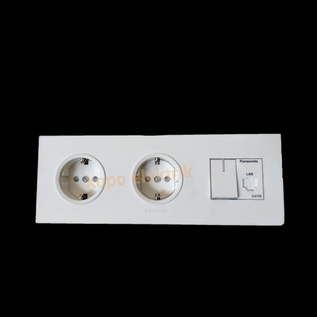 Jual Panasonic Double Stopkontak + Saklar Single + Soket Outlet Data ...