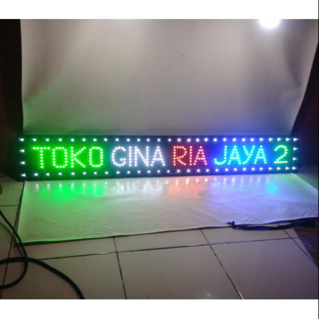 Jual Tulisan lampu led sign toko gina ria jaya 2 125 x 20 cm | Shopee ...
