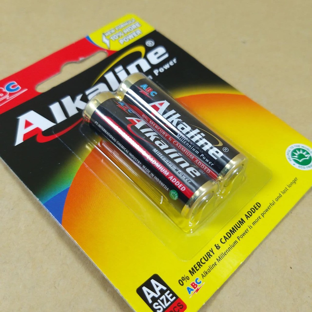 Jual AMP ONLINE STORE - Baterai ABC Alkaline AA LR6 1 set isi 2 pcs ...