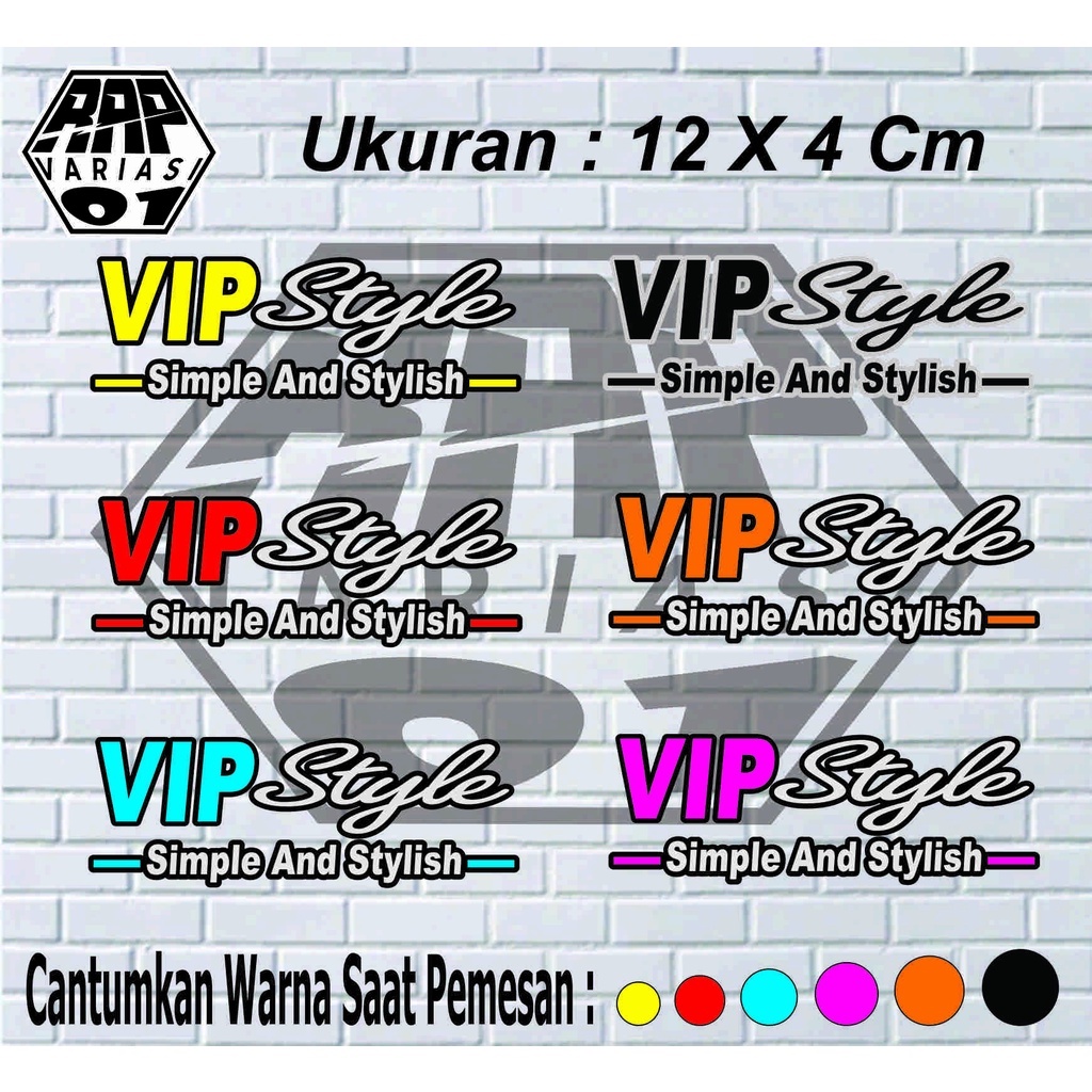 Jual stiker VIP Style, stiker VIP STYLE VIRALL | Shopee Indonesia