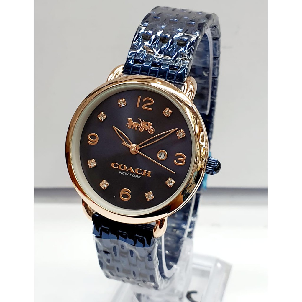 Jual ( BISA COD ) JAM TANGAN WANITA COACH RANTAI STAINLESS ELEGAN ...
