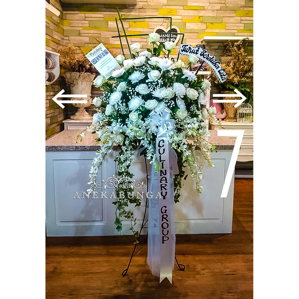 Jual Standing Flower Duka Cita Karangan Condolence Bunga Fresh Asli ...