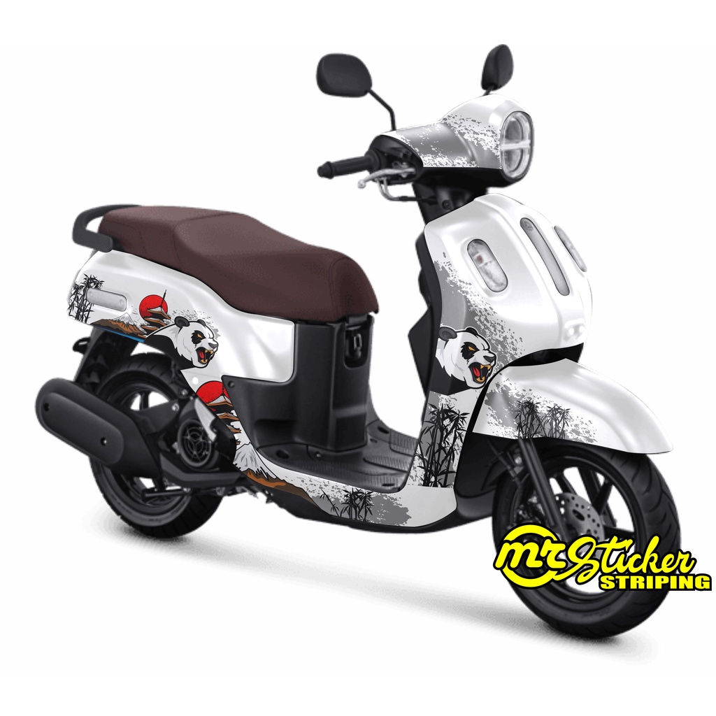 Jual Decal Yamaha FAZZIO custom Stiker Fullbody motif panda custom ...