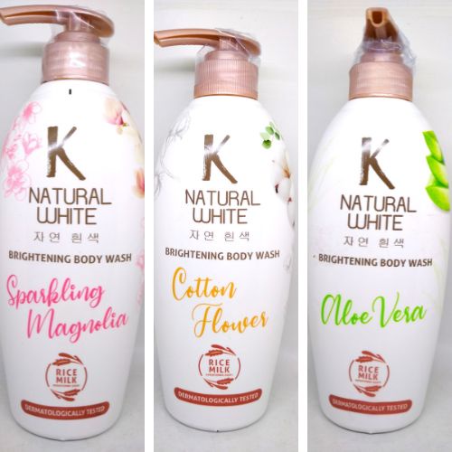 Jual K Natural White Body Wash Sabun Mandi Cair Pump 500 ml | Shopee ...