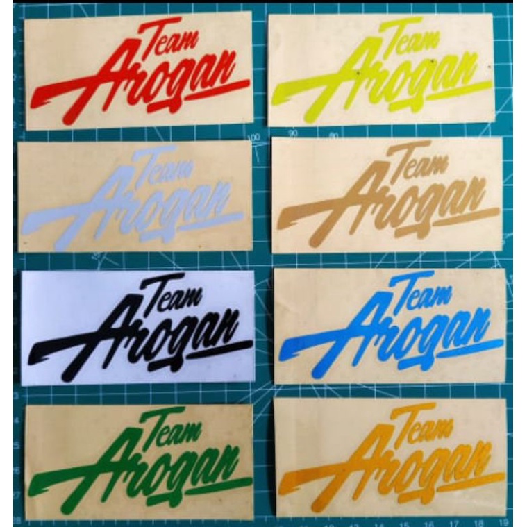 Jual stiker cutting motor & helm TEAM AROGAN logo terbaru murah ...