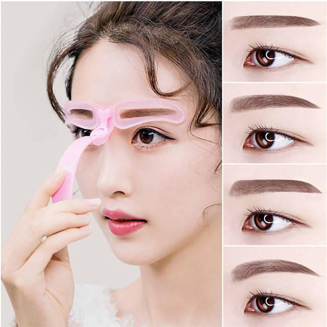 Jual CETAKAN ALIS 8 IN 1 Wanita Eyebrow Template Delapan Model Alis ...