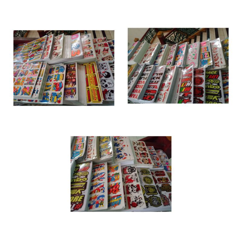 Jual Sticker Lembaran 1lembar isi 20/24pcs ukuran 26cm x 40cm | Shopee ...