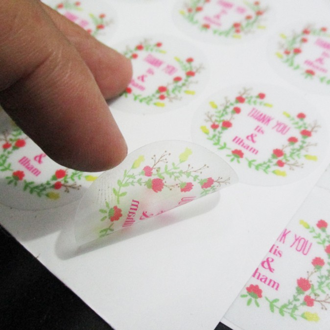 Jual Sticker Bulat Transparant Tahan Air LABEL KEMASAN PRODUK BULAT ...