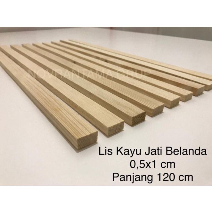 Jual Lis kayu Pinus Jati Belanda 0,5x1 cm panjang 120cm, 5x10mm ...